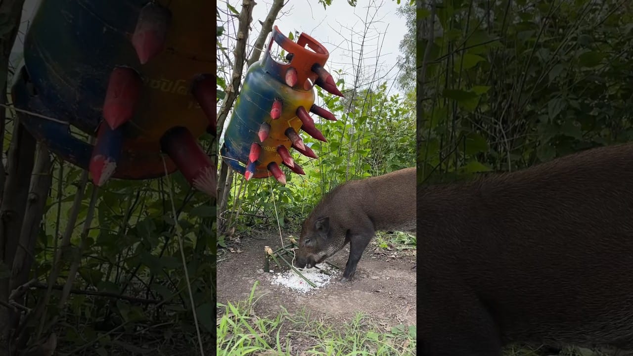 Amazing Most Building Beautiful House Wild Pig Trap Using Gas Cylinder ...